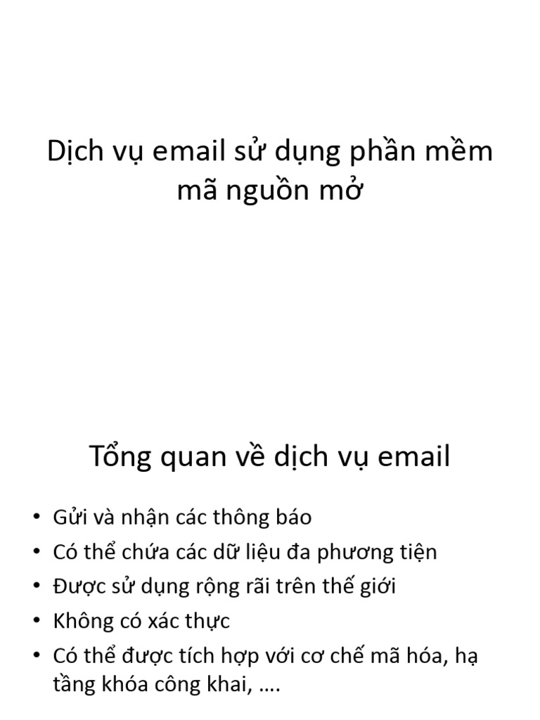 Dich Vu Email Su Dung Phan Mem Ma Nguon Mo | PDF