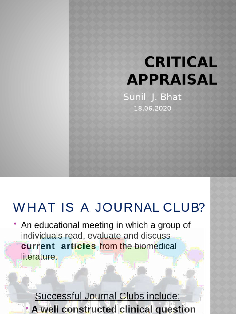 CRITICAL APPRAISAL | PDF | Evidence | Science