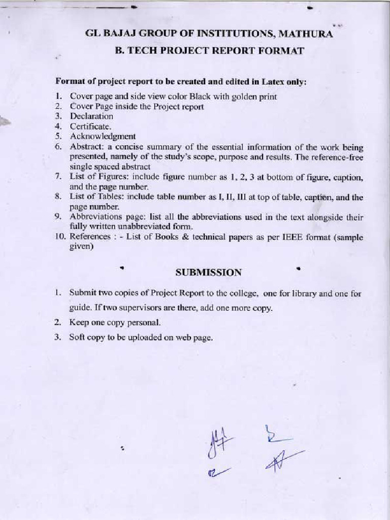 Btech Project Report Format | PDF Btech Project Report Format | PDF