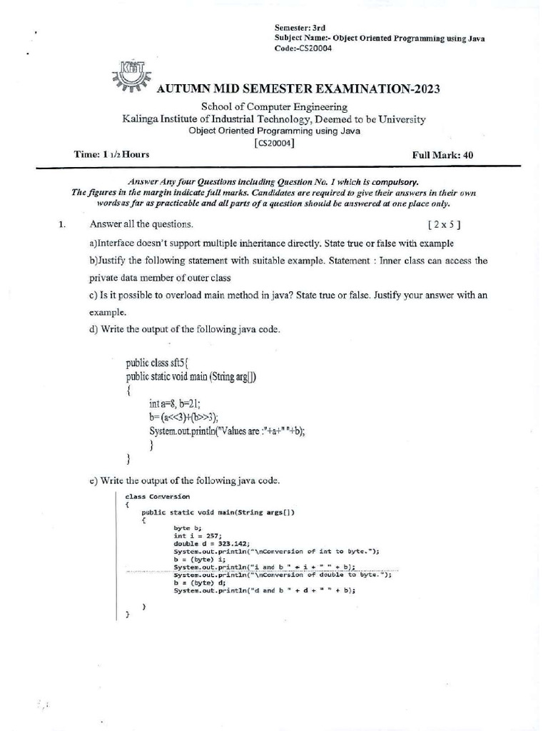 Oopj Midsem Pyq2 | PDF