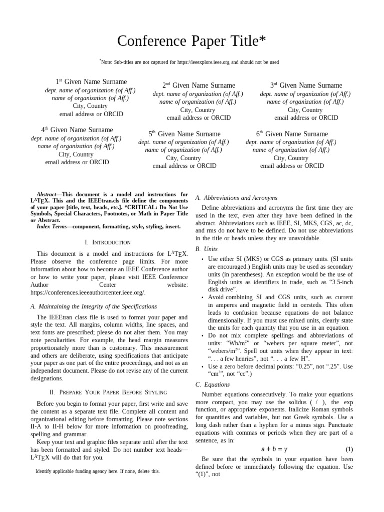IEEE-conference-template-062824 | PDF | Note (Typography) | International System Of Units