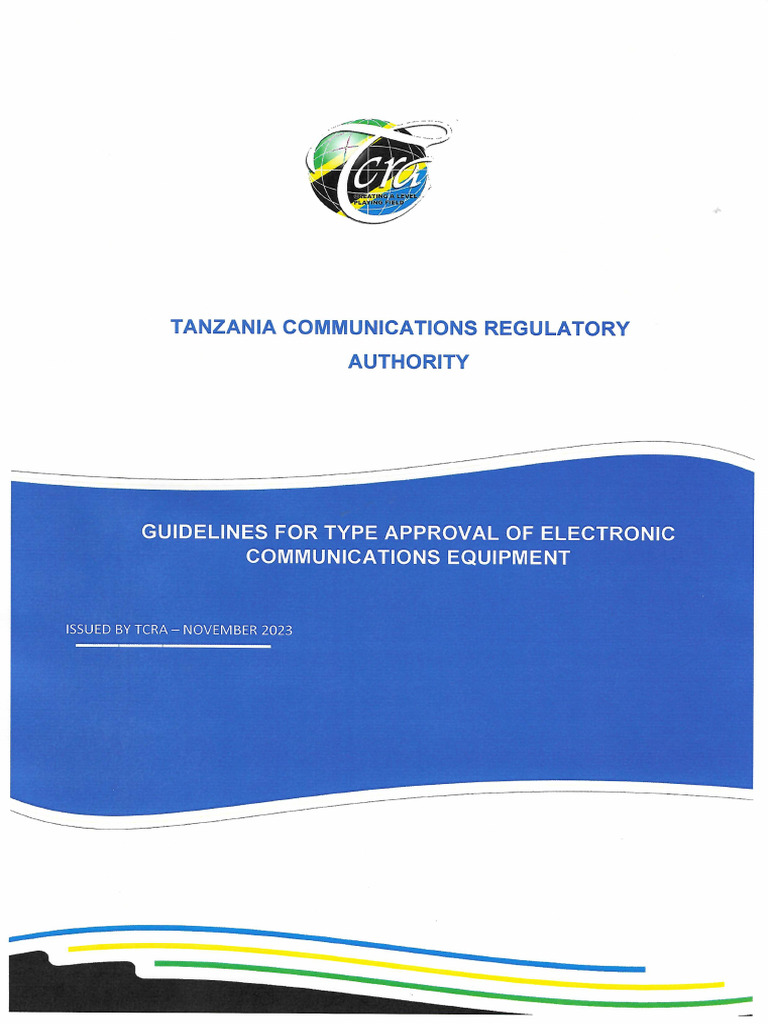 Sw-1702550035-Guidelines For Type Approval of Electronic Communication Equipment | PDF