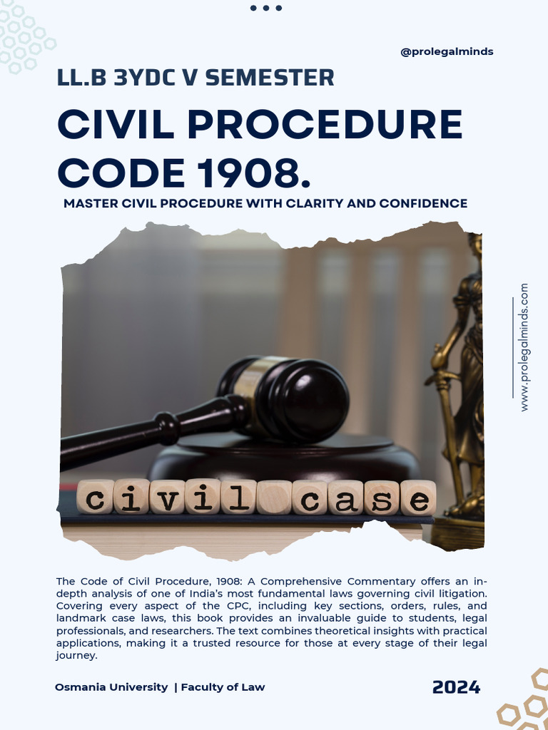 LLB 3YDC - V Semester - Civil Procedure Code 1908. | PDF | Lawsuit | Judgment (Law)