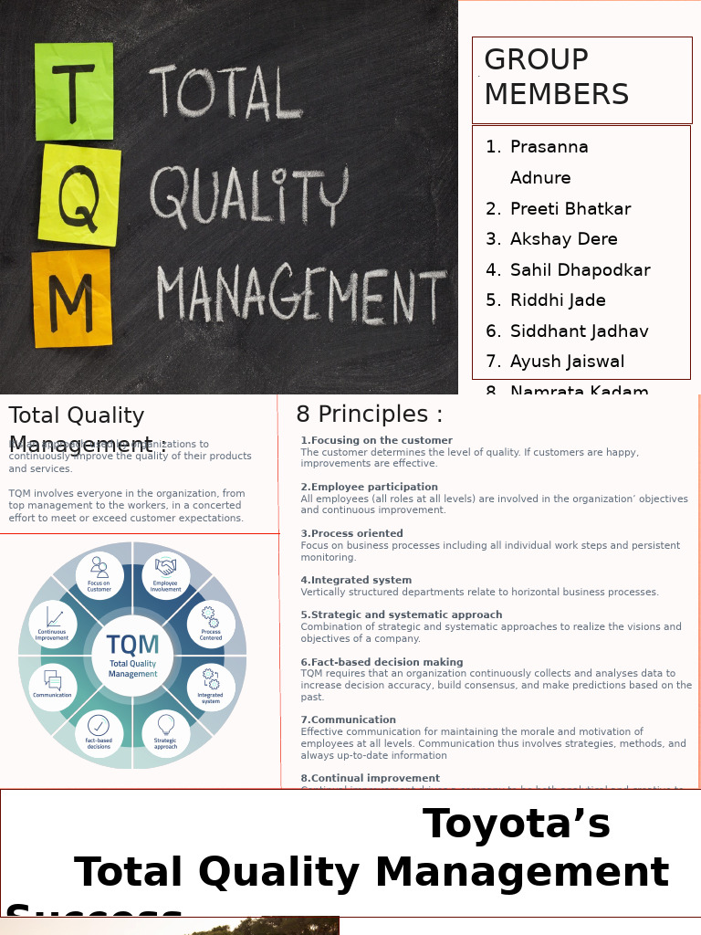 TQM TOYOTA | PDF | Quality Management | Business Process