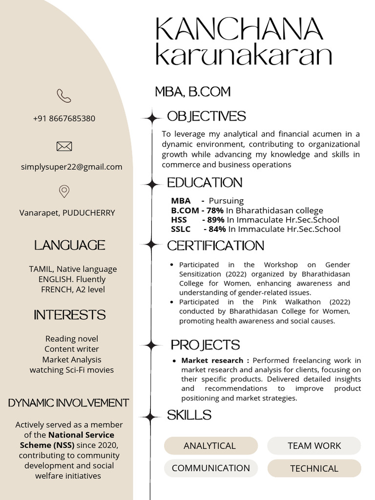 Kanchana CV | PDF