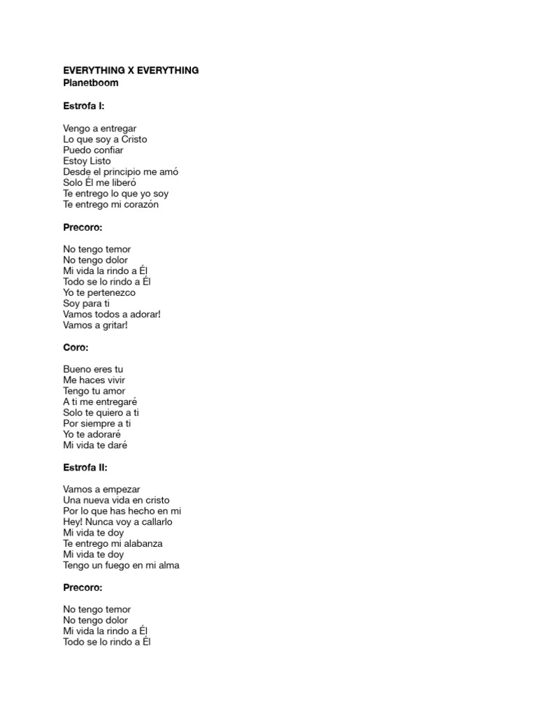 Everything X Everything - Planetboom | PDF