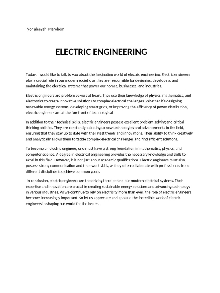 Electric Engine-Wps Office | PDF