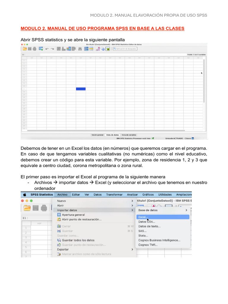 Manual Uso SPSS | PDF | Spss | Mediana