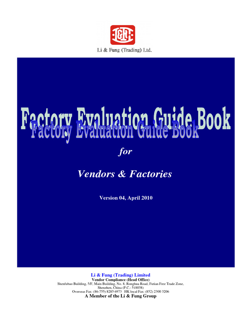 LiFung Factory Evaluation Guidebook - Ver - 4 - Apr2010 | PDF ...
