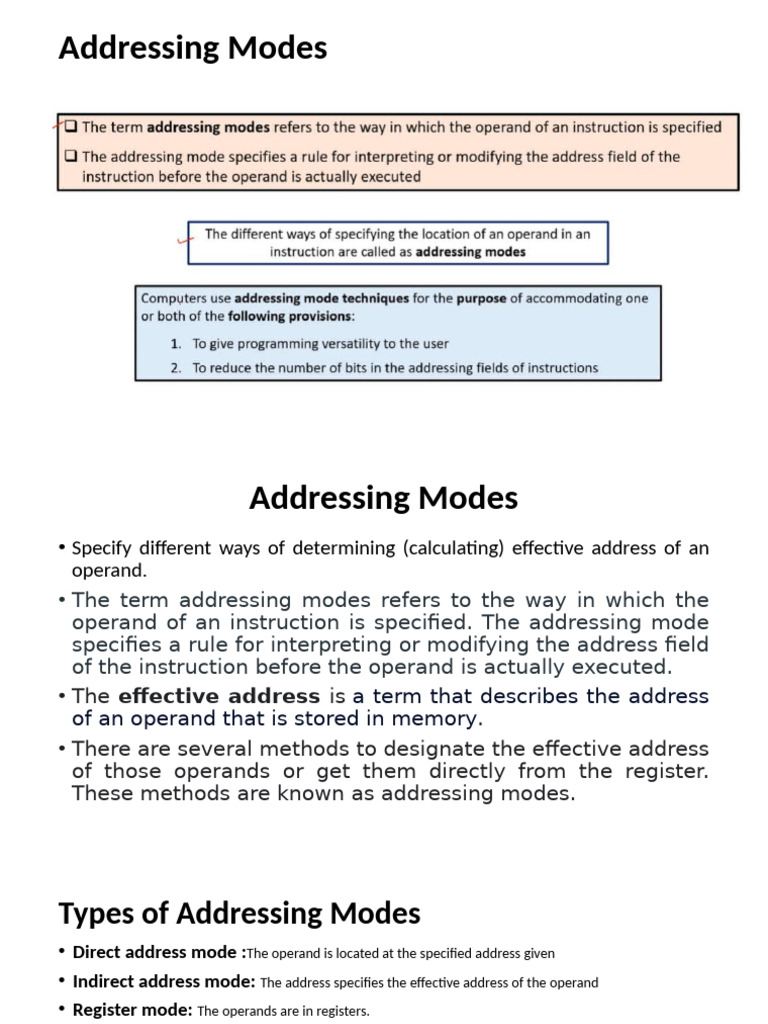 10 Addressing Modes | PDF | Computer Programming | Integrated Circuit
