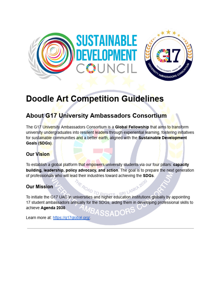 Doodle Art Competition Guidelines | PDF