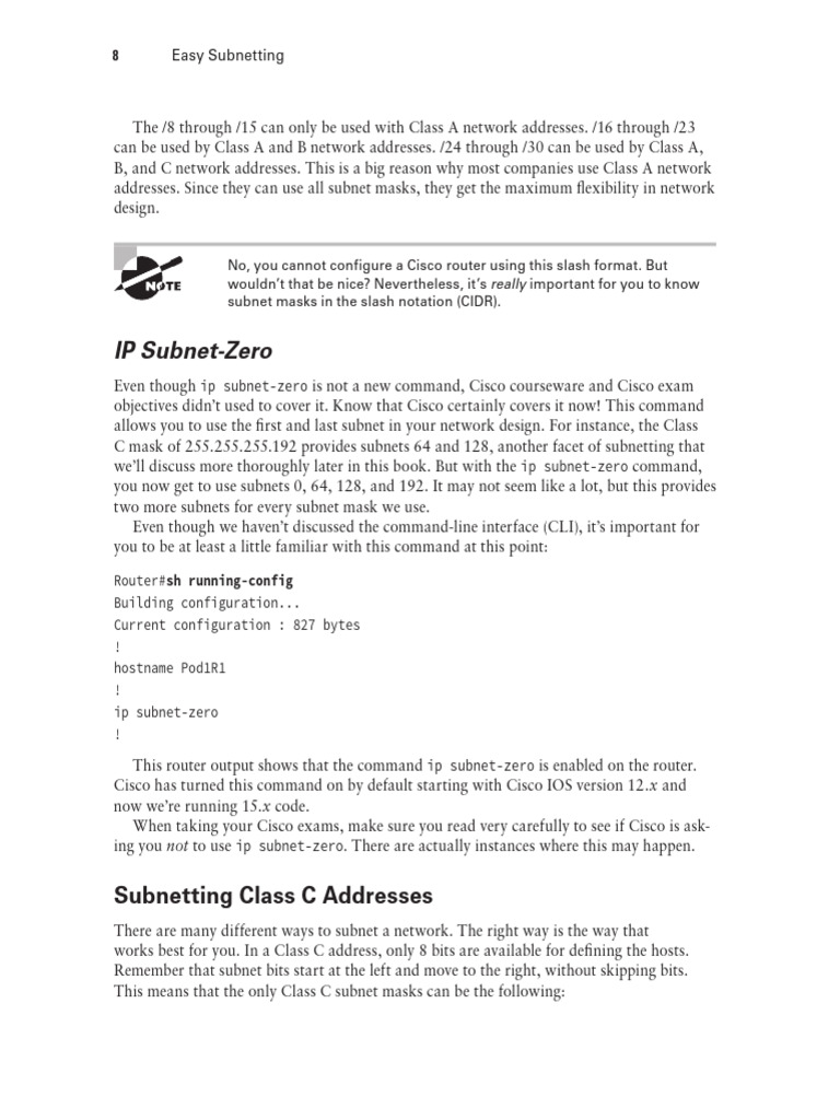 Todd Lammle - Subnetting-Sybex (2017) - 10 | PDF | Computer Networking ...
