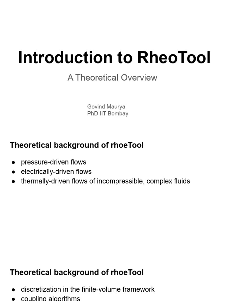 Rheology Openfoam Lecture | PDF | Fluid Dynamics | Viscosity