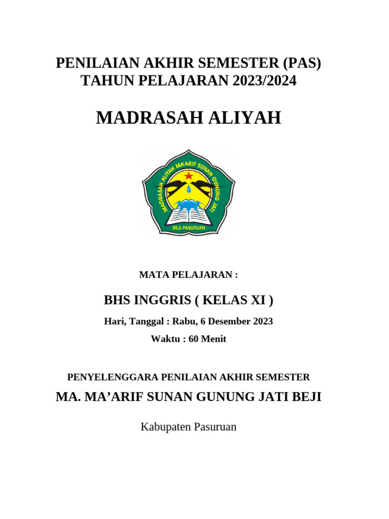 BING XI_PAS 2023-2024 | PDF