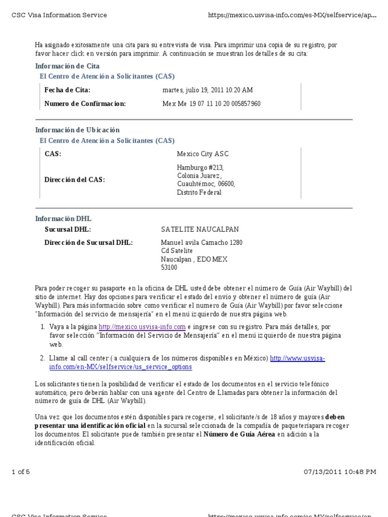 CSC Visa Information Service | PDF | Pasaporte | México