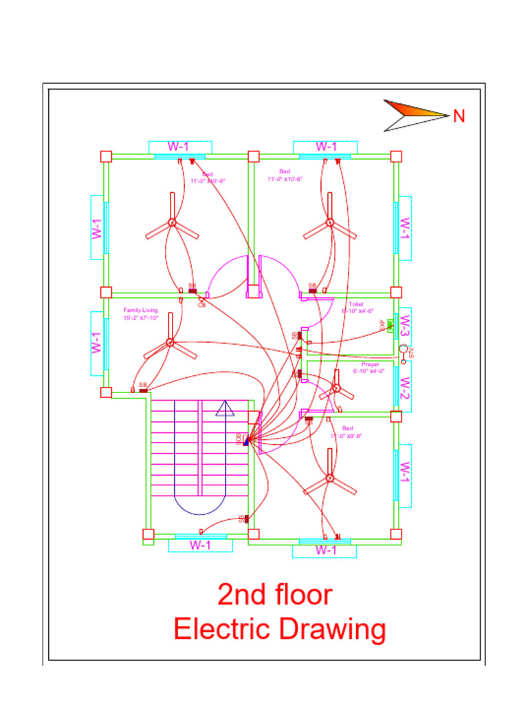 2nd Floor Electric Drawing | PDF