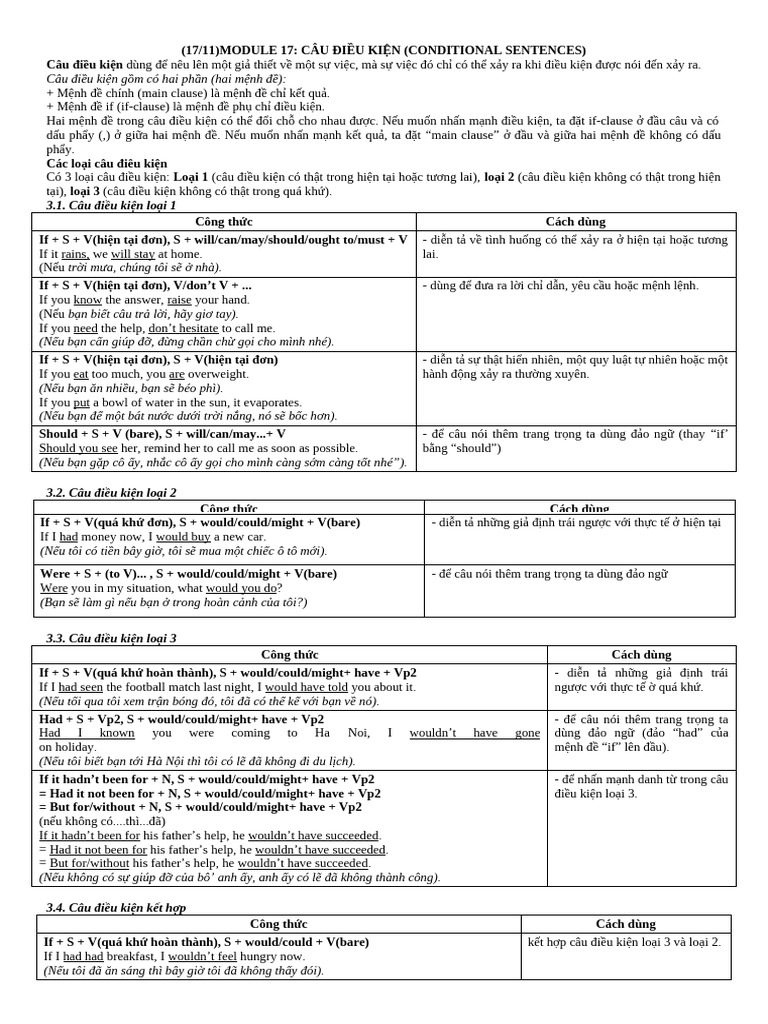 17-11 Cau Dieu Kien | PDF