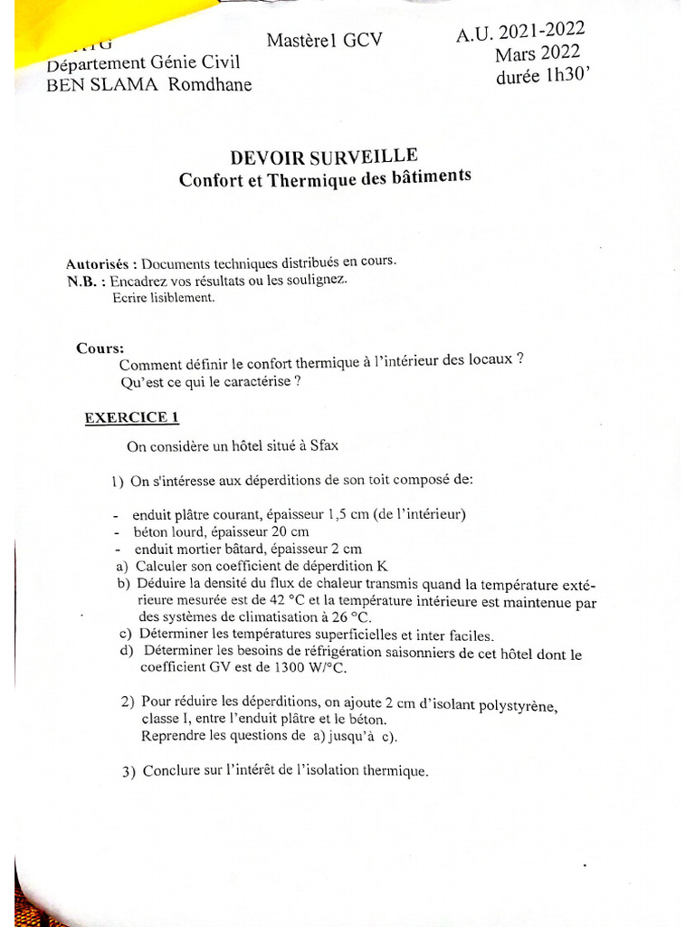 Devoir&Exa S2 | PDF
