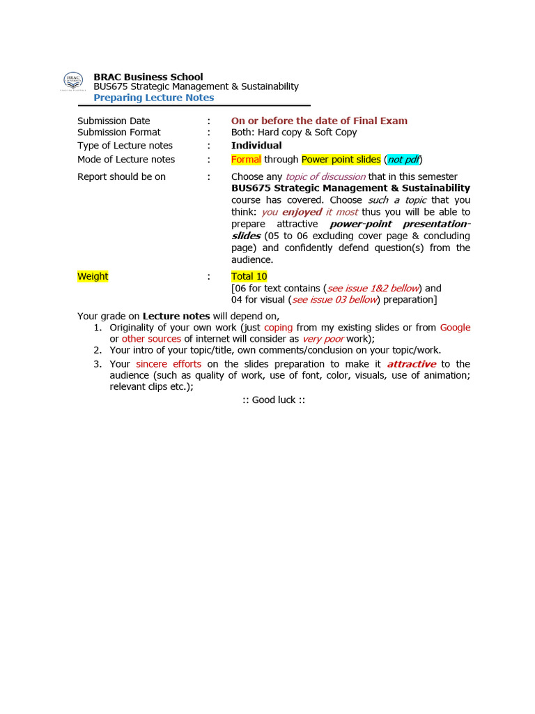 BracU Sum24 LectureNote | PDF