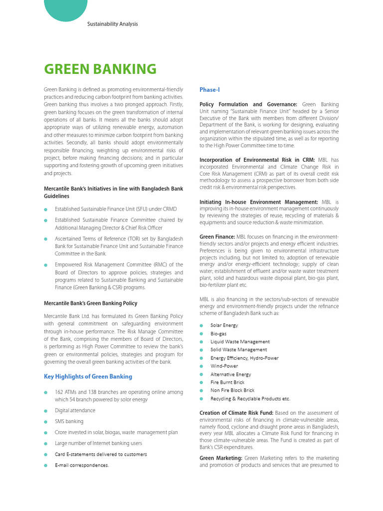 Green_Banking | PDF | Sustainability | Banks