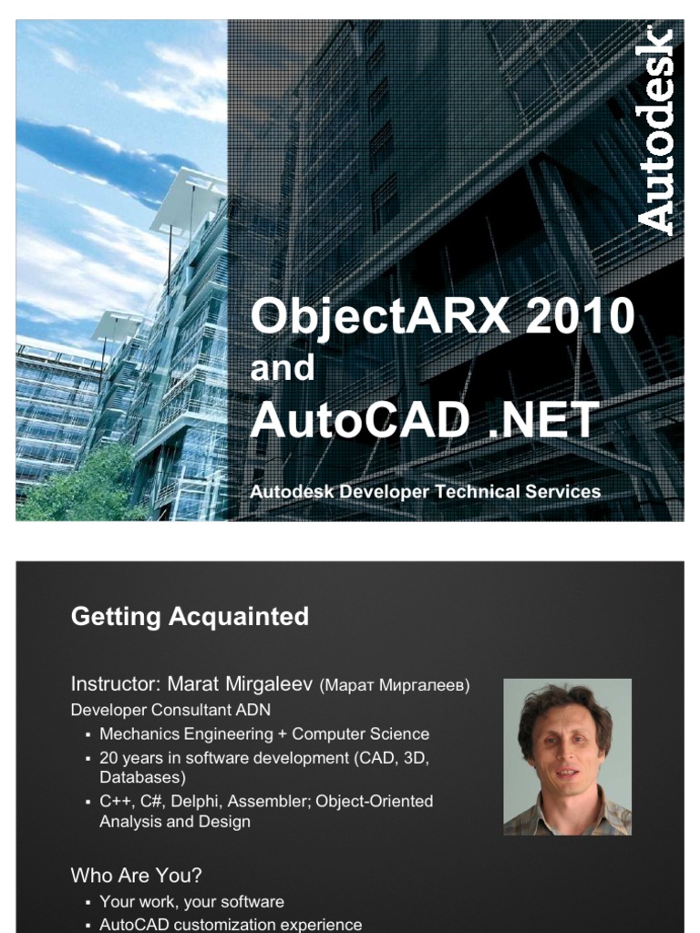 ObjectARX 2010 - Marat 2009-06-01 FINAL | PDF | Auto Cad | Autodesk