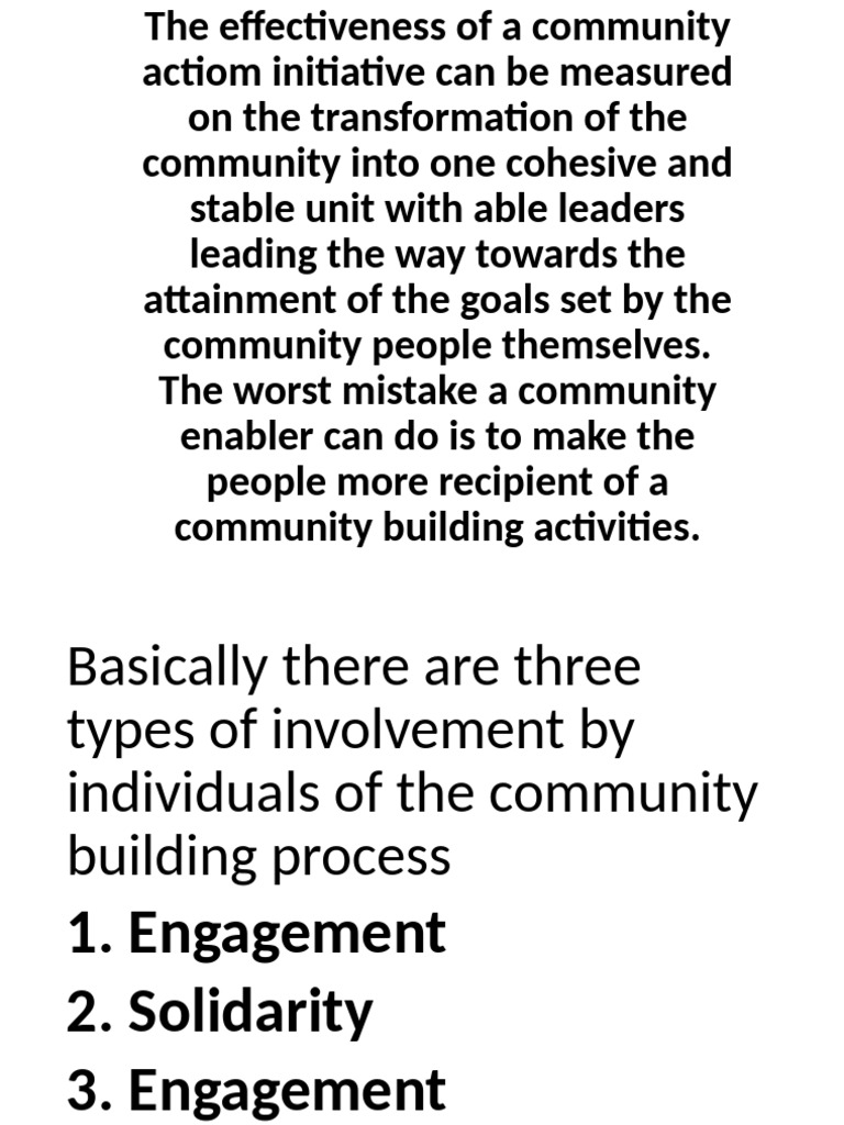 Three Types of Involvement | PDF