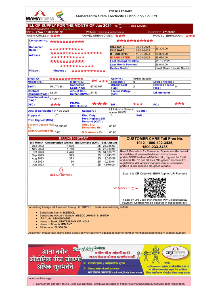Ltip Sample Bill Format Jan24 | PDF