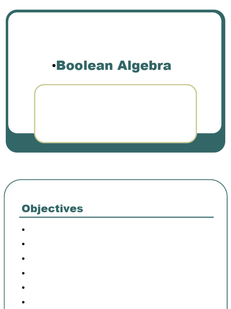 2 1 Boolean Algebra Pdf Boolean Algebra Teaching Mathematics