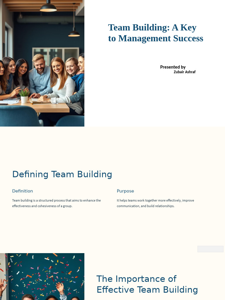 Team Building A Key To Management Success | PDF | Team Building ...