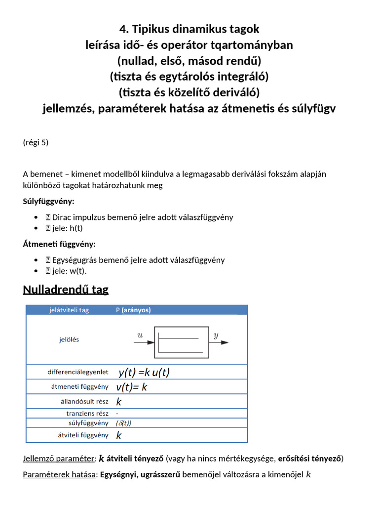Tipikus Dinamikus Tagok | PDF