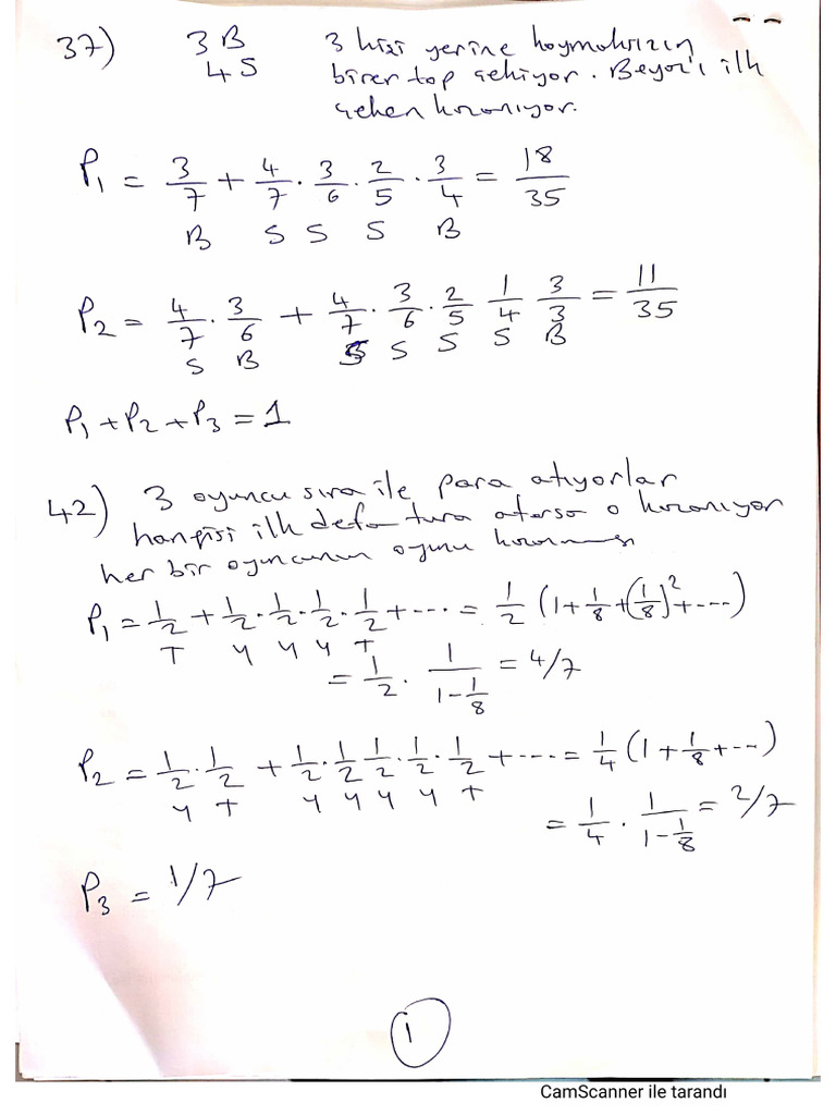 Olasilik Ek Problemler | PDF