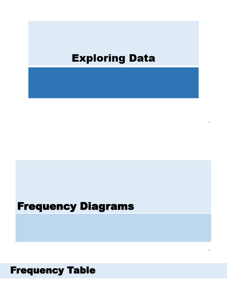 C05.03.Frequency Tables and Diagrams | PDF | Histogram | Statistical Theory