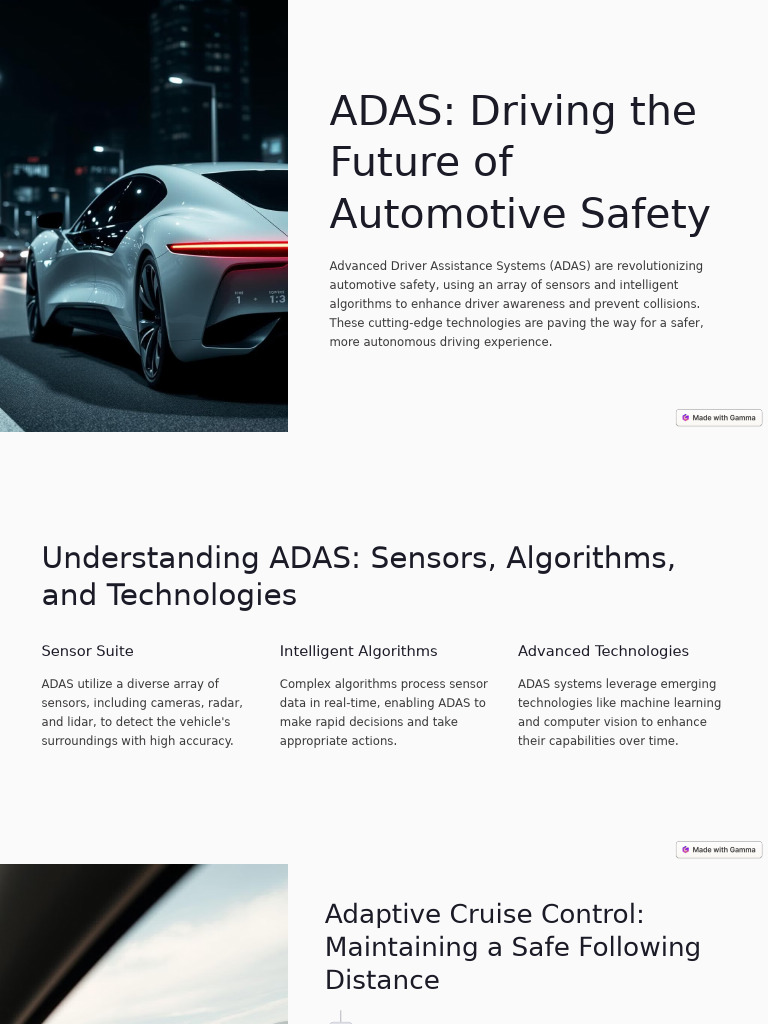 ADAS Sensors: Enhancing Automotive Safety | PDF | Automotive ...