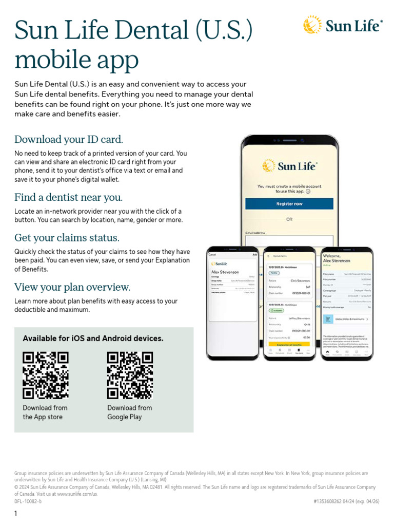 Sun Life Dental Mobile App | PDF