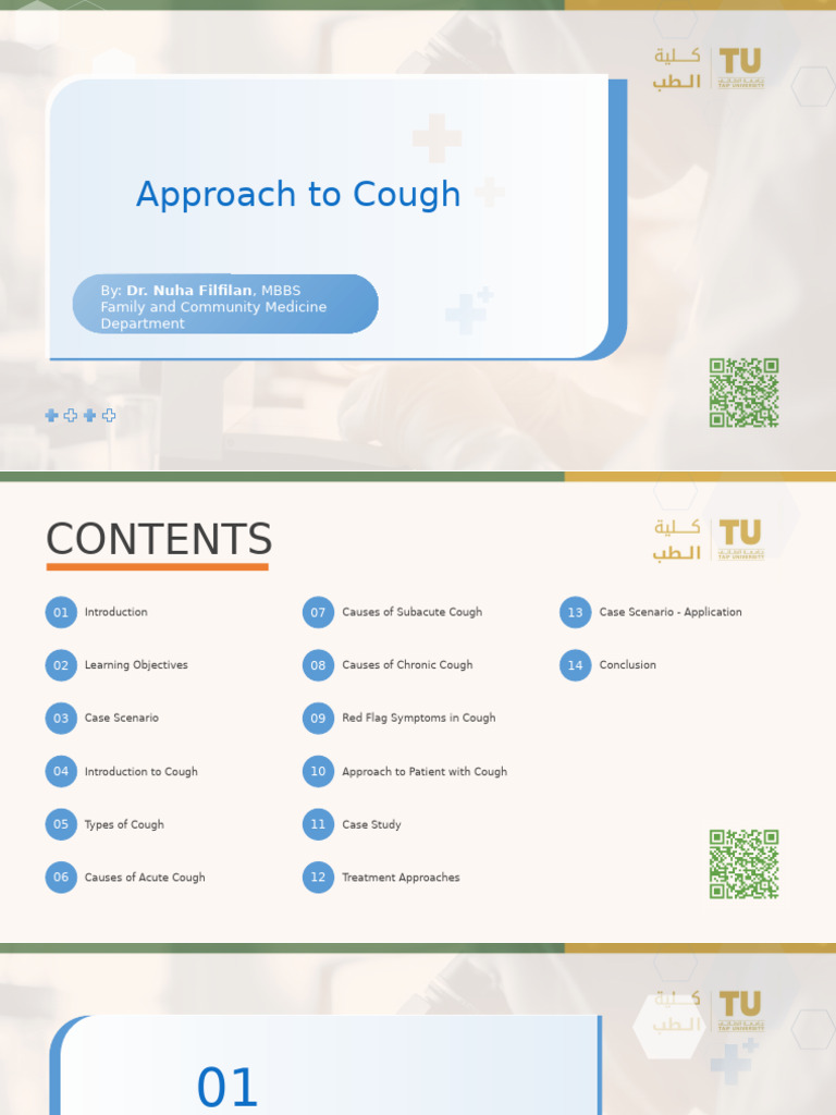 Approach To Cough - Respiratory Module 2024-25 | PDF | Cough | Bronchitis