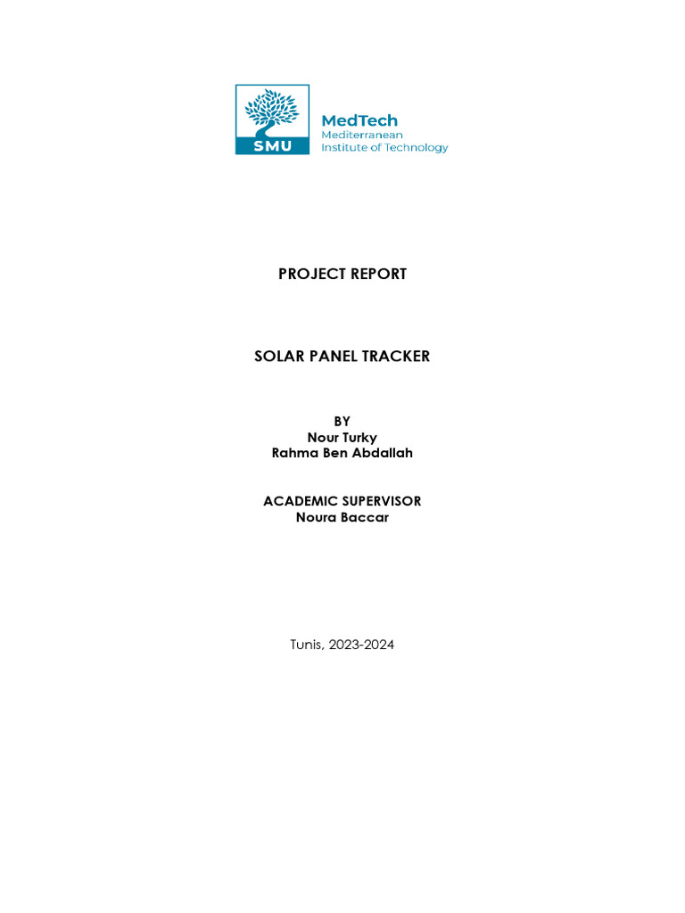 solar-tracker-report | PDF | Photovoltaics | Solar Panel