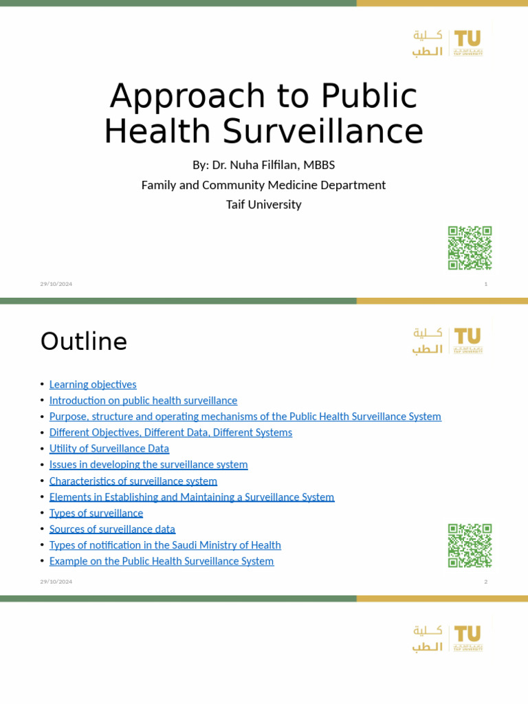 Public Health Surveillance Overview | PDF | Public Health | Epidemiology