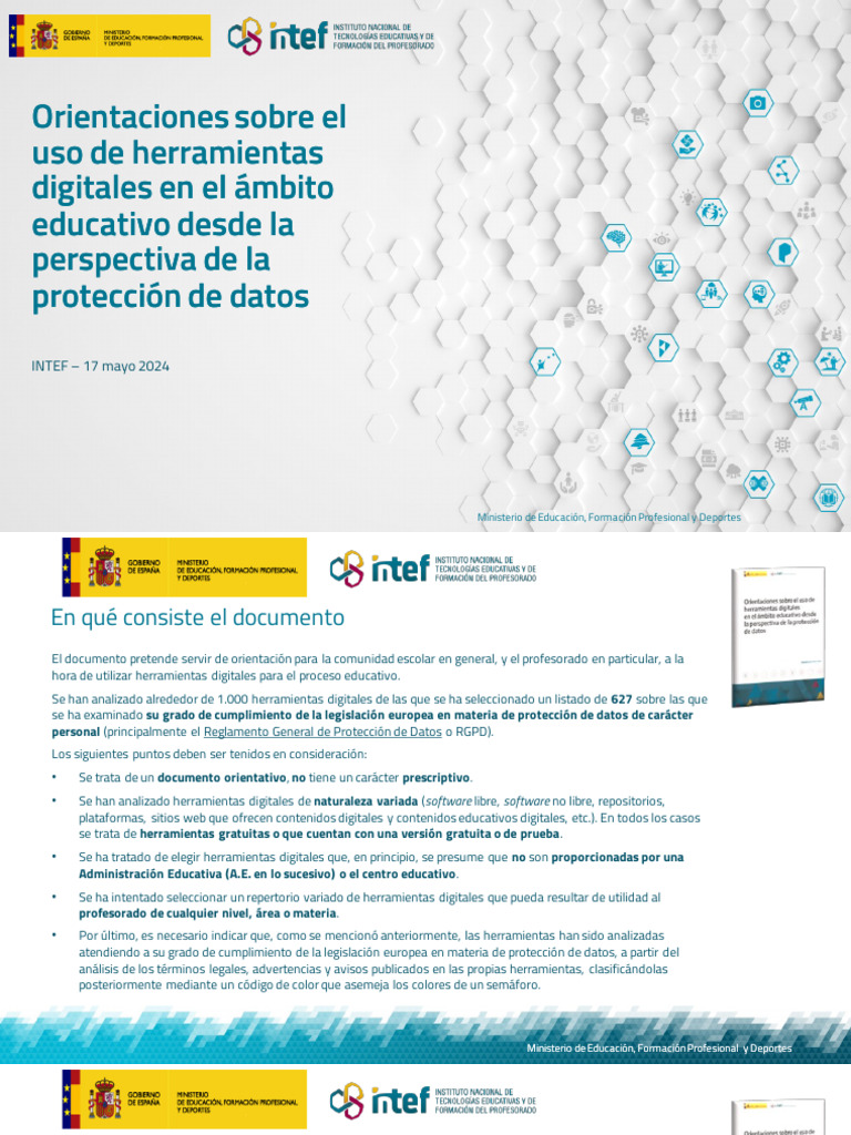 Presentación Cataluña_INTEF Orientaciones Herramientas | PDF | Chat en ...