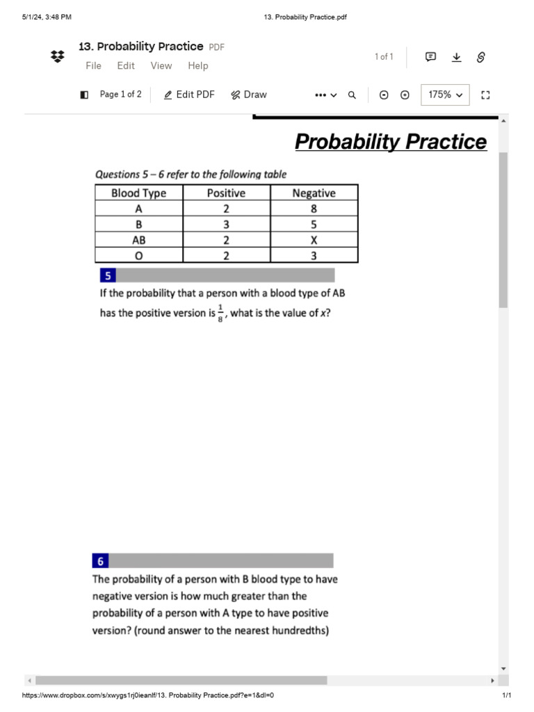 13. Probability Practice | PDF