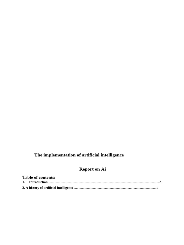 Report on Ai | PDF | Artificial Intelligence | Intelligence (AI ...