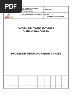 Prosedur Pekerjaan Cleaning Tank 41-T-206 | PDF