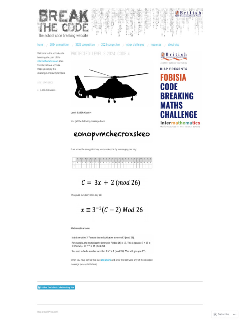 School Code Breaking Challenges | PDF