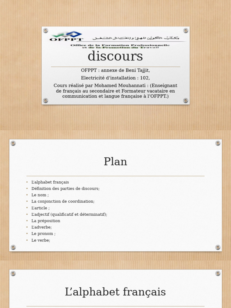 Les parties du discours en français | PDF | Nom (grammaire) | Genre ...