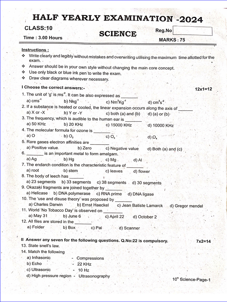 10th-Science-EM-Half-Yearly-Exam-2024-Question-Paper-with-Answer-Keys ... 10th-Science-EM-Half-Yearly-Exam-2024-Question-Paper-with-Answer-Keys ...
