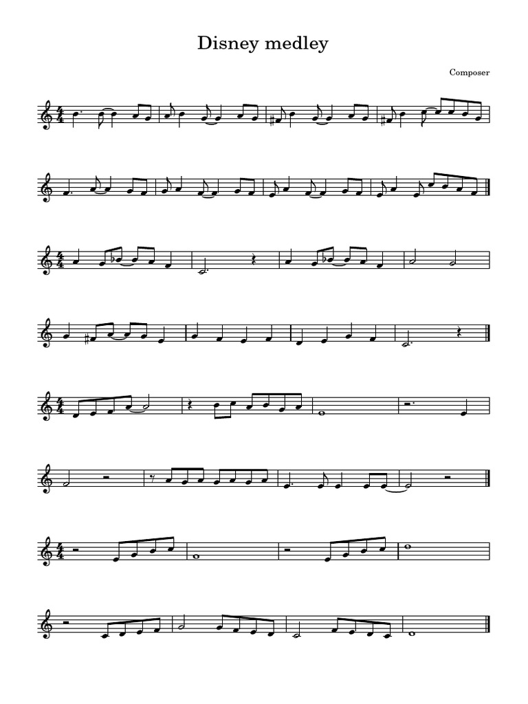 Disney Medley | PDF