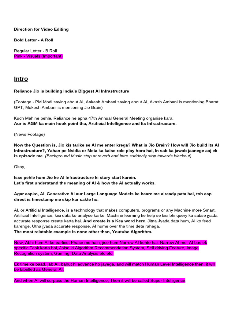 Video Script - How Jio is Building India's Biggest AI Infrastructure ...