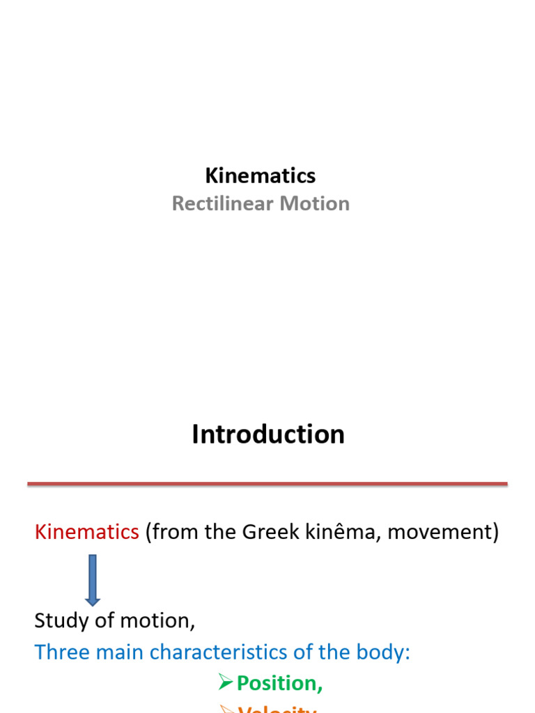 Kinematics_RM (1) (1) | PDF | Velocity | Acceleration