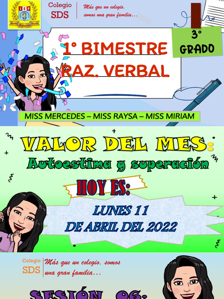 RV 3ro Familia de Palabras | PDF