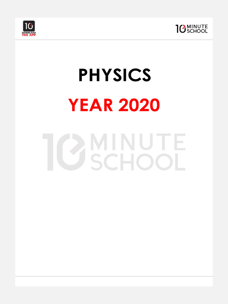 SSC All Board Question Solution 2020 Physics | PDF