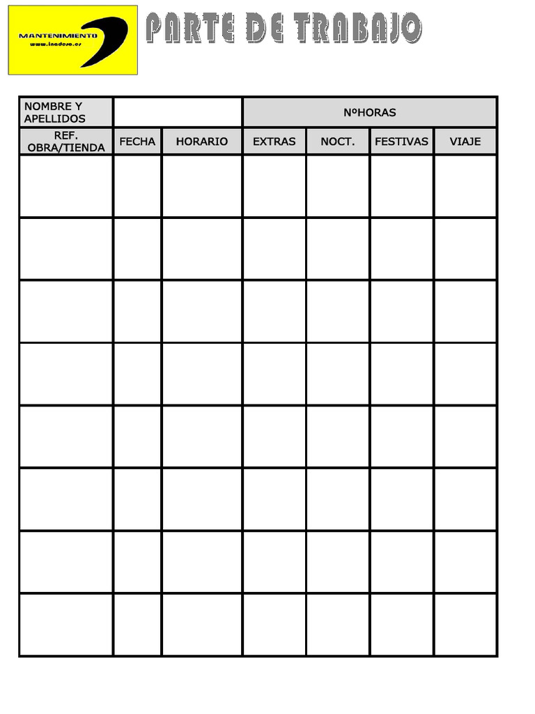 Parte de Horas.pdf | PDF